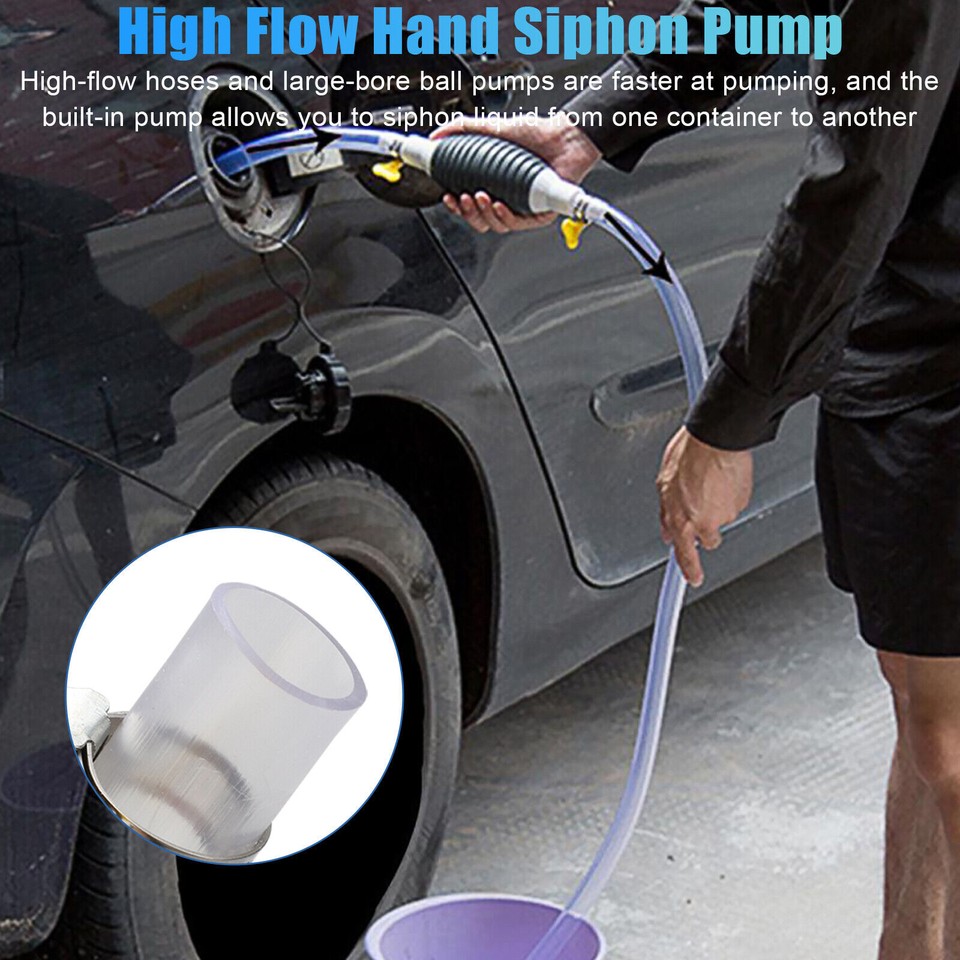Gas Transfer Siphon Pump Gasoline Siphone Hose Oil Water Fuel Transfer ...