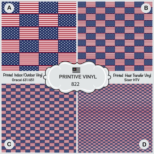 American Flag Patterned HTV, Siser HTV, Printed HTV, Adhesive Vinyl 822 ...