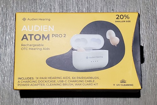 Audien ATOM PRO 2 Wireless Rechargeable OTC Hearing Aids | eBay