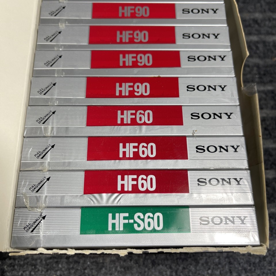 Sony HF-90 A, HF-S60 & HF-60 Blank Audio Cassette Tapes New Sealed w ...