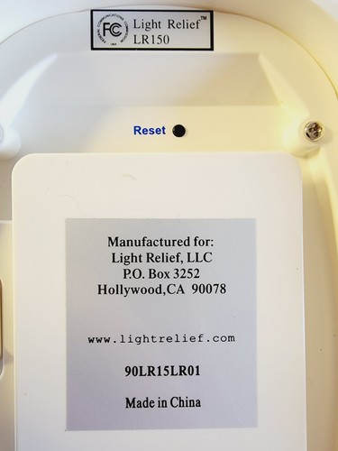 Light Relief LR150 Infrared Pain Relief Muscle Joint Therapy Device W ...