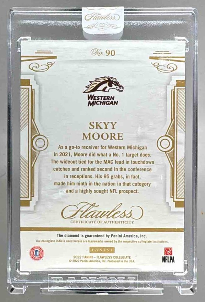 Skyy Moore 2022 Panini Flawless Collegiate #90 Rookie RC /25 | eBay