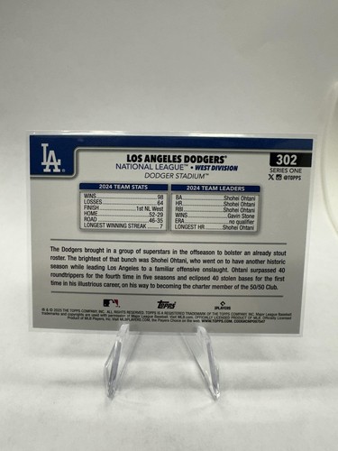 2025 Topps #302 Los Angeles Dodgers Diamante Foil | eBay