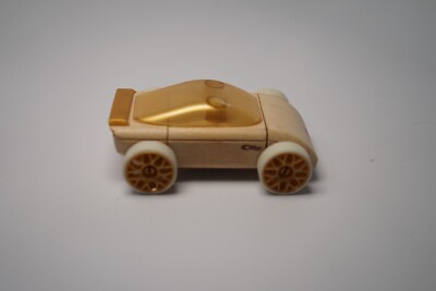 Automoblox by Calello Wooden Toy Car Authentic C9s Vehicle Gold | eBay