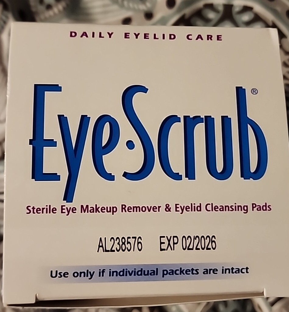 Eye Scrub Sterile Makeup Remover and Eyelid Cleansing Pads 30 Count for ...