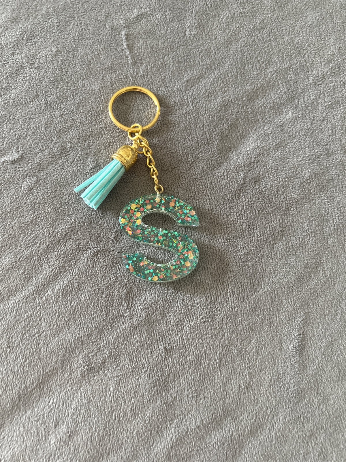 Resin Letter S Keychain | eBay