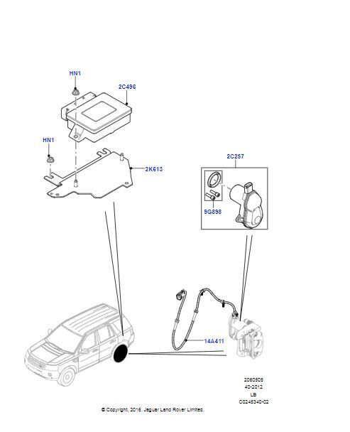 TRW Freelander 2 LR2 Range Evoque 12 PARKING BRAKE ACTUATOR Rear ...