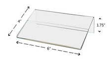 6x4 Clear Acrylic Picture Frames - 4x6 Horizontal Slanted Sign Holders ...