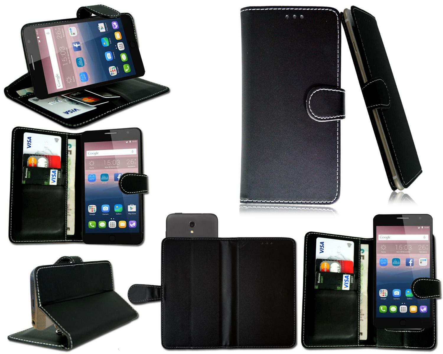 New Genuine Premium Leather Flip Wallet Phone Case Cover For IMO Q2 4.5 ...