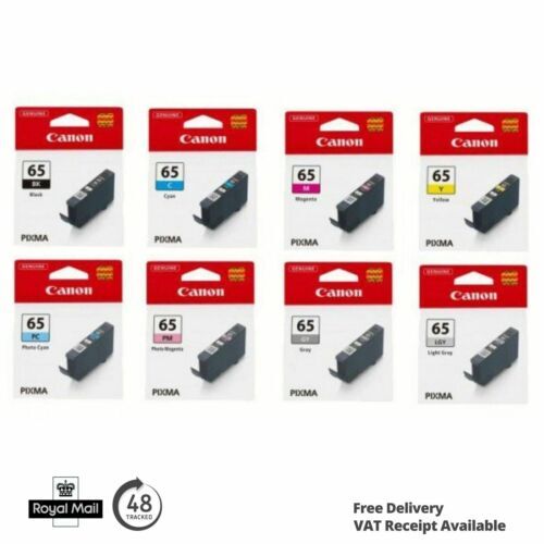 Canon Genuine CLI65 C/M/Y/BK/GY/LGY/PC/PM Ink Cartridges for Canon ...