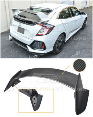 EOS Carbon Fiber Type R Style Rear Spoiler Wing Roof Civic Hatchback ...