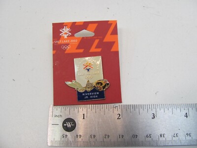 2002 Olympic Pin ~SLC~ Salt Lake City RIVERVIEW JR. HIGH | eBay