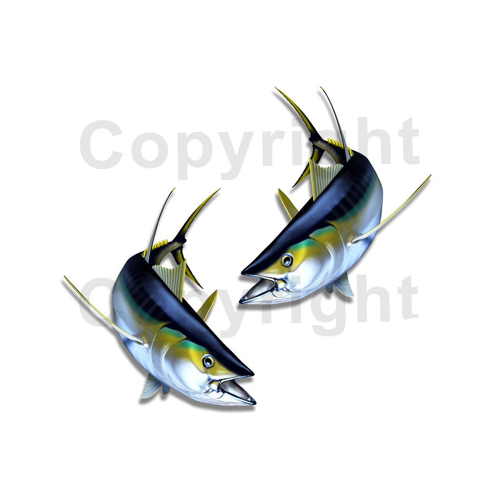 Yellowfin Tuna Sticker Decal Fishing Boat Car Truck Camper Trailer F112 ...