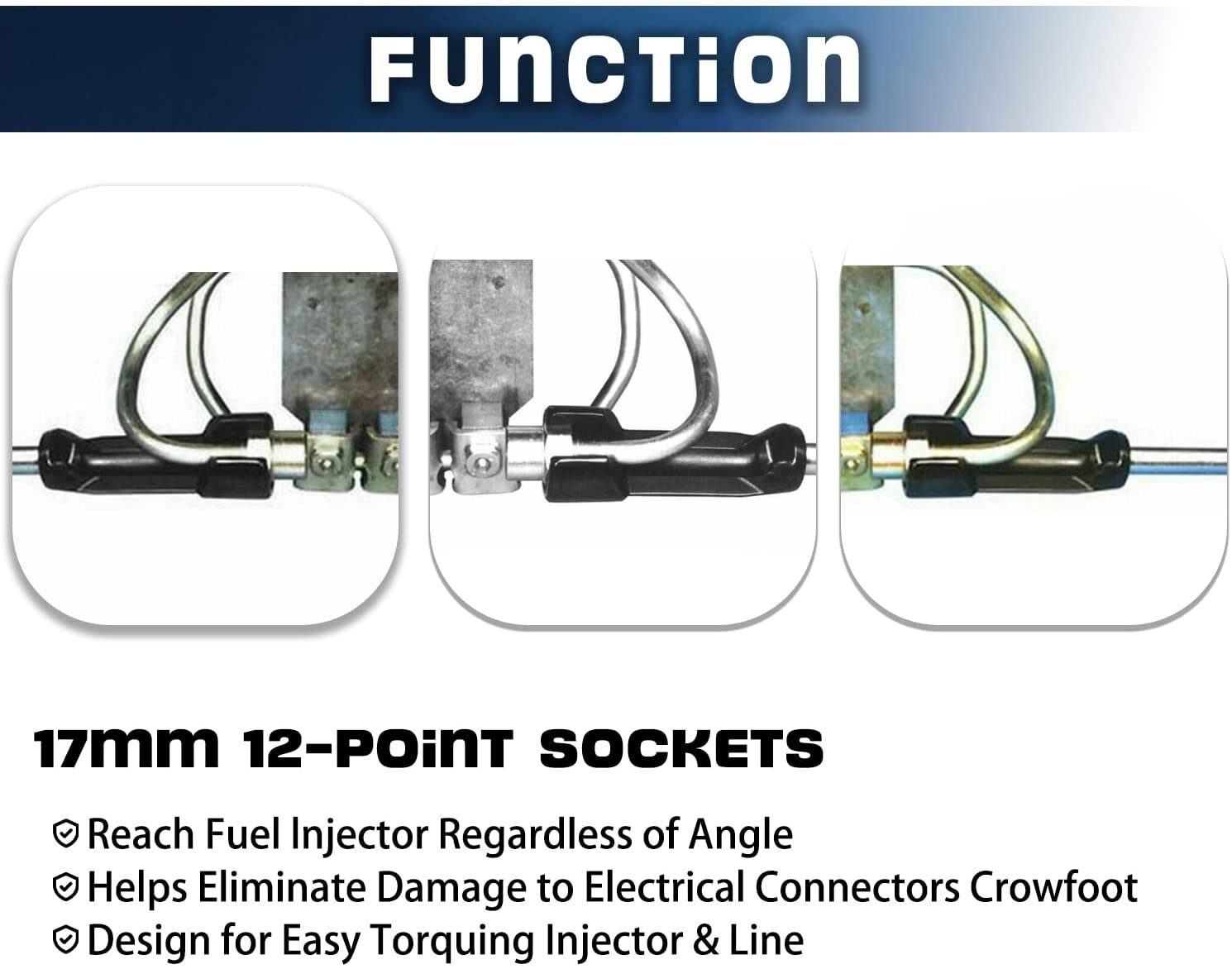 17mm 12pt Fuel Injector Socket Set Sl11400 for Ford Power Stroke 6.7L ...