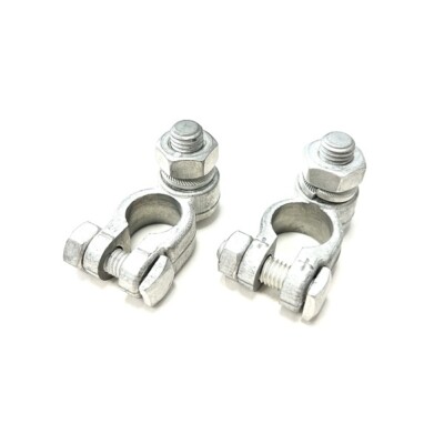 Heavy Duty Stud Type Battery Terminals - Positive & Negative M10 Stud ...