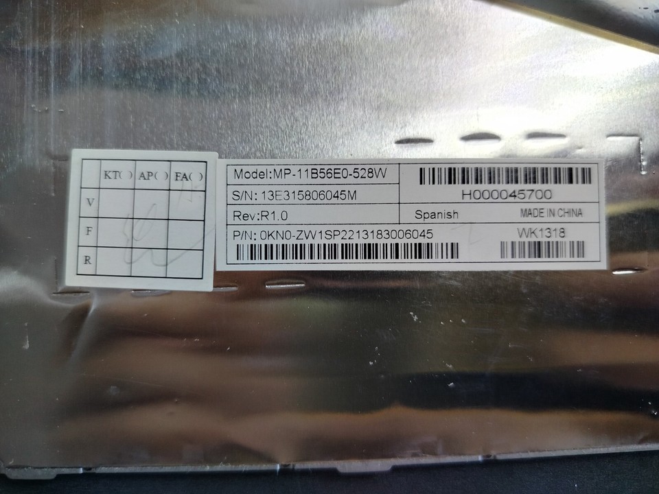 Teclado Toshiba Satellite MP-11B56E0-528W Series C850 | eBay