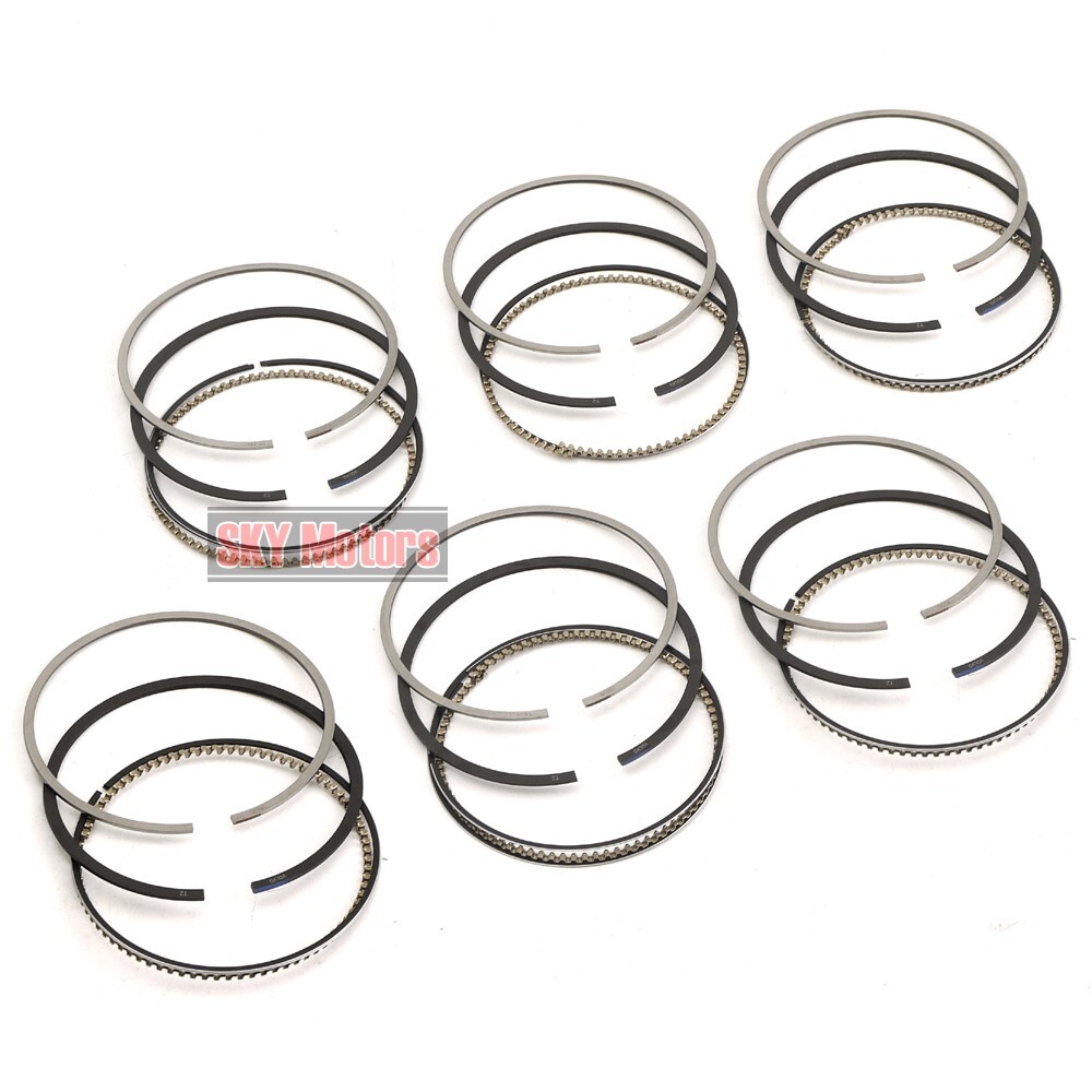 6pcs Piston Rings Set 83mm STD For Volvo S80 XC90 2.9T T6 B6294S B6294T ...