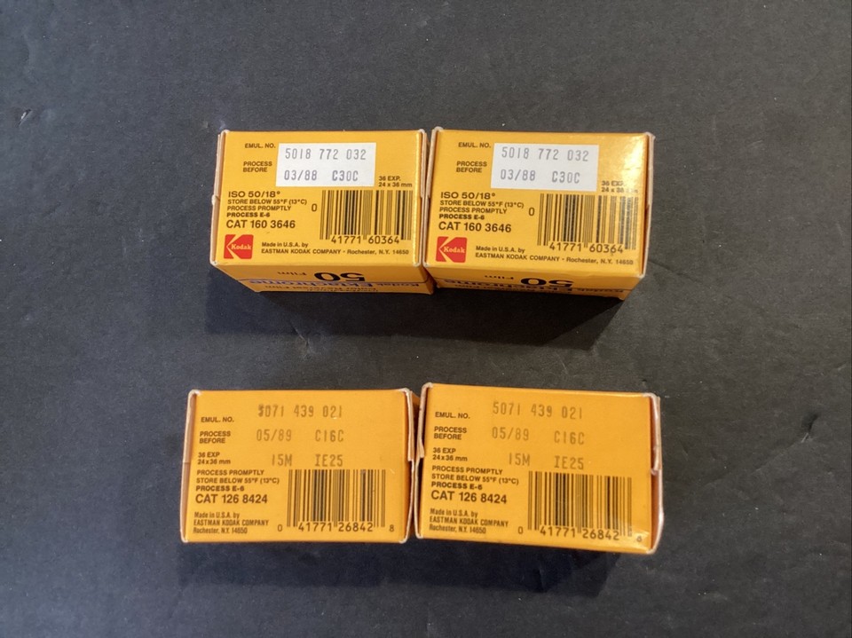 NOS 4 Rolls Kodak EKTACHROME EPY 135-36 & ESD 135-36 Color Reversal ...