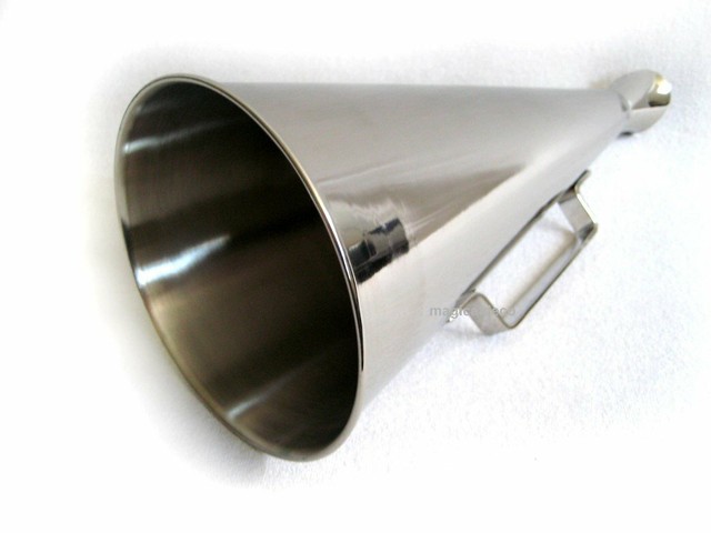 Large Megaphone Made of Brass Nickel Plated 13 3/8in for sale online | eBay
