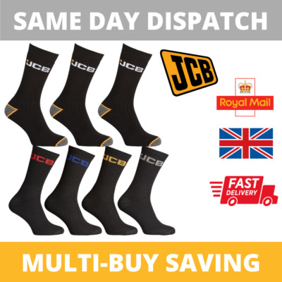 JCB Socks Range Thick Work Boot Socks Comfortable - Warm - Cushioning ...