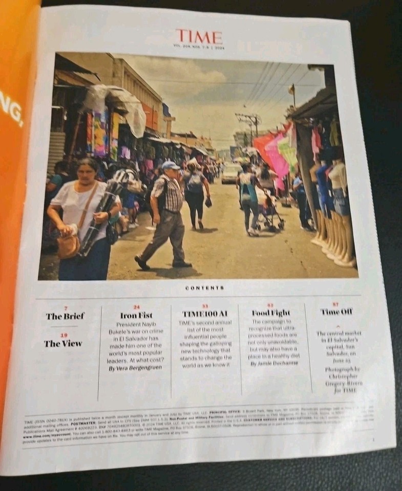 TIME Magazine Mag President El Salvador Nayib Bukele The Strongman Sept ...