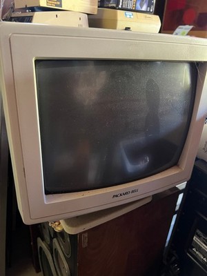 Vintage Packard Bell PB8508V 14" CRT Computer Monitor Retro Gaming VGA ...