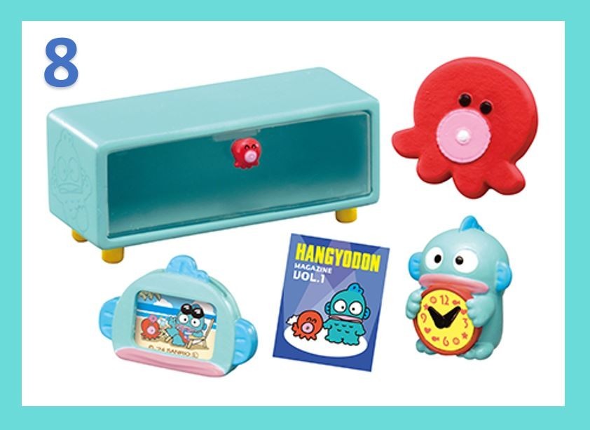 Re-ment Sanrio Hangyodon Room rement 900YEN Full set of 8 | eBay