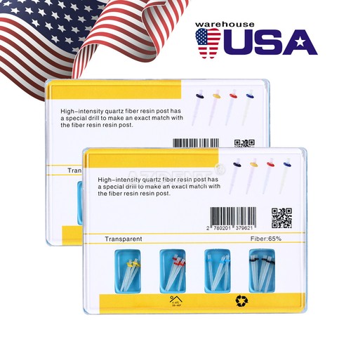 US Dental AAA Fiber Posts Resin High-intensity Screw Thread Glass & 4 ...