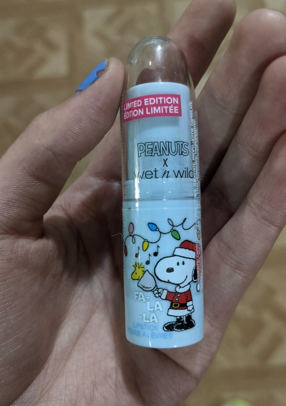 Peanuts x Wet n Wild, Fa La La Lipstick in Charlie Brown, LIMITED ...
