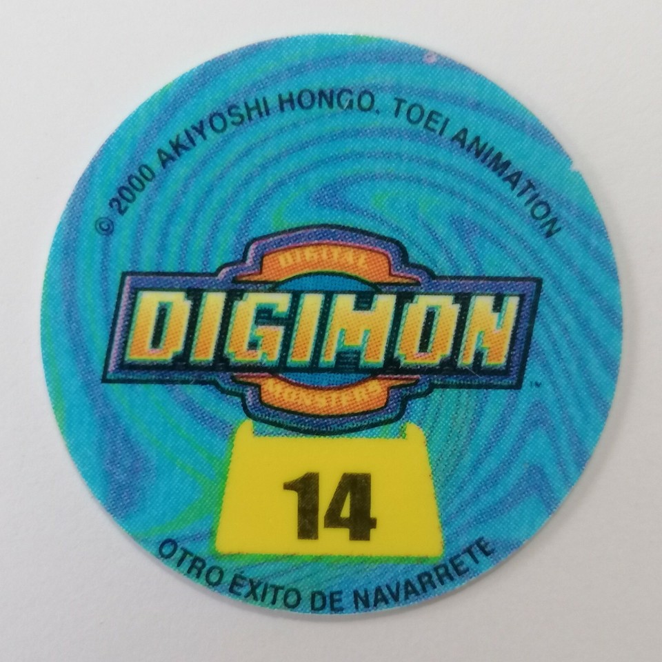 TAZO DIGIMON #14 PITCHMON 2000 PERU South America Pogs Taps Flips Toei ...