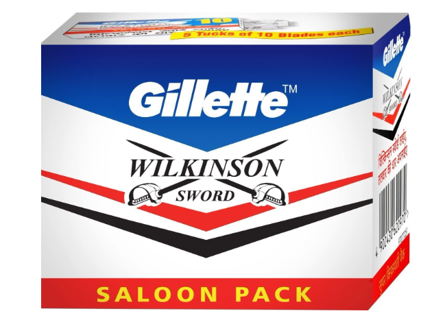 100 X Gillette Wilkinson Sword Double Edge Safety Razor Blades Saloon ...