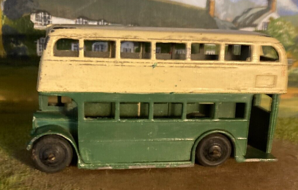 Dinky Toys "MECCANO" 29C AEC Double Deck Bus. No box. light play wear ...