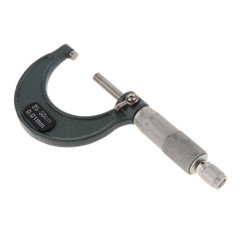 4 Pieces Precision Outside Micrometer Gauge Set Measuring Tool 0-100mm ...