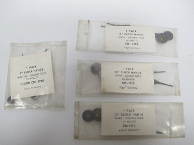 4 Pairs Antique Assorted Clock Hands~Vigor Germany~Parts~Repair~Steam ...