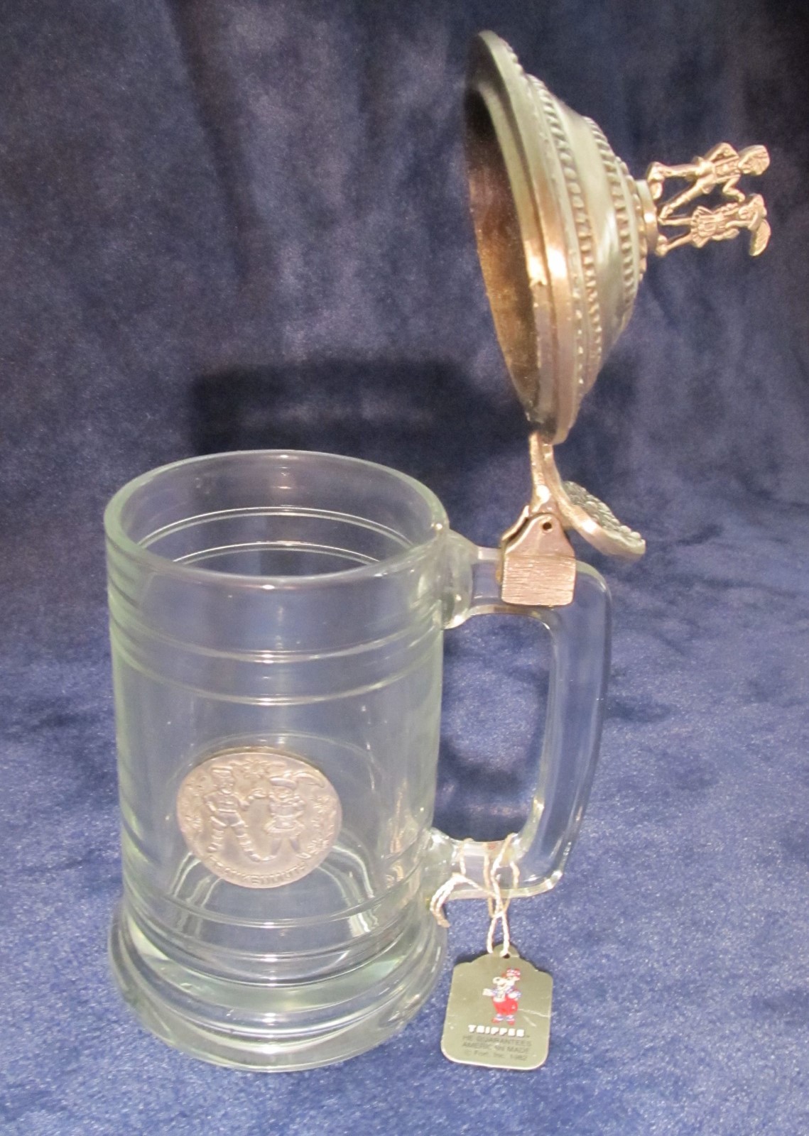 Crystal Stein with Pewter Lid Oktoberfest Boy and Girl Finial ...