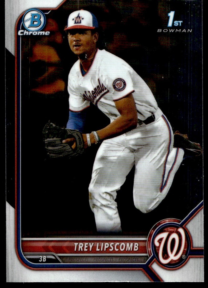 2022 Bowman Chrome Trey Lipscomb Rookie G93 Washington Nationals #BDC ...