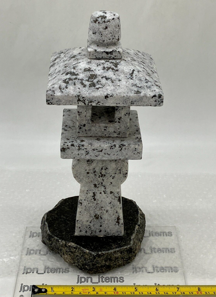 Small Granite Stone Lantern Tourou Japan Japanese Garden Ornament Statue Black | eBay