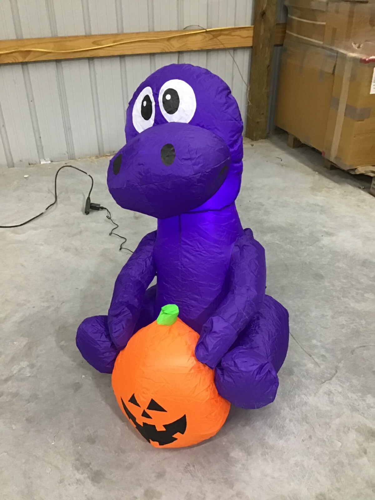 4ft Gemmy Airblown Inflatable Prototype Halloween Purple Dinosaur ...
