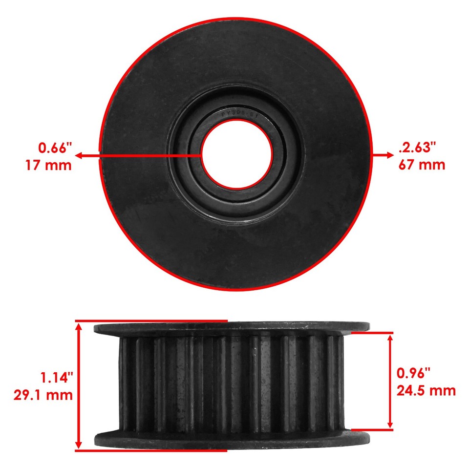 Caltric AM129750 Drive Belt Pulley for John Deere X324 GT225 GT235 ...