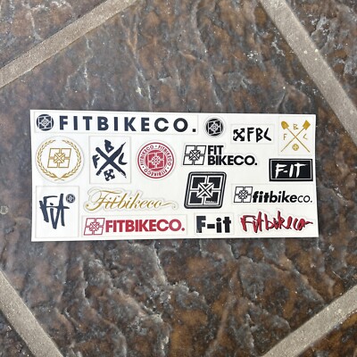 FIT BIKE CO STICKER DECAL SHEET BMX BIKES STICKERS DECALS 4 x 10 decal ...