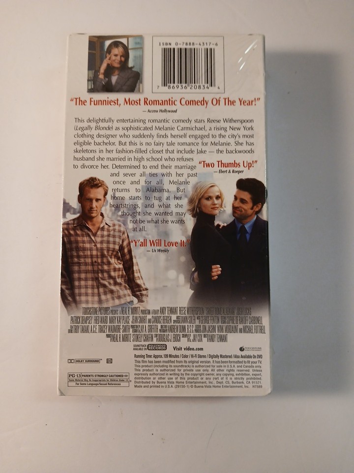 Sweet Home Alabama - VHS - New! Sealed! Reese Witherspoon | eBay
