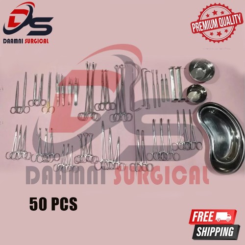 50 Pcs General Surgery Laparotomy Set Basic Surgical Instruments Kit ...