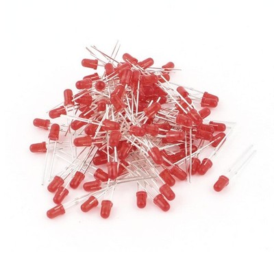 120 Pieces 3mm Super Bright Red LED Lamp Light Emitting Diodes DC 1.8-2 ...