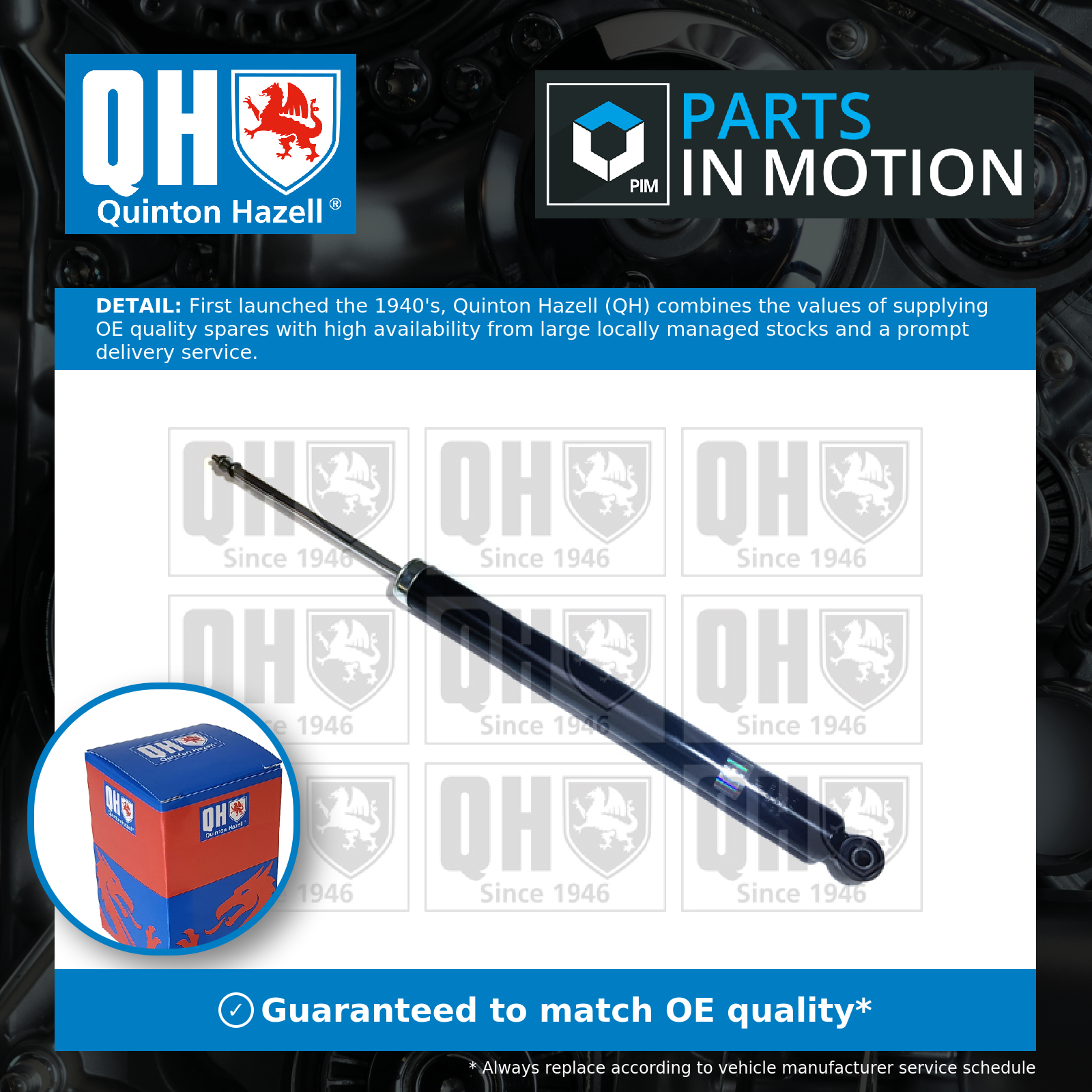 2x Shock Absorbers (Pair) fits FORD GRAND C-MAX TDCi 1.6D Rear 10 to 19 ...