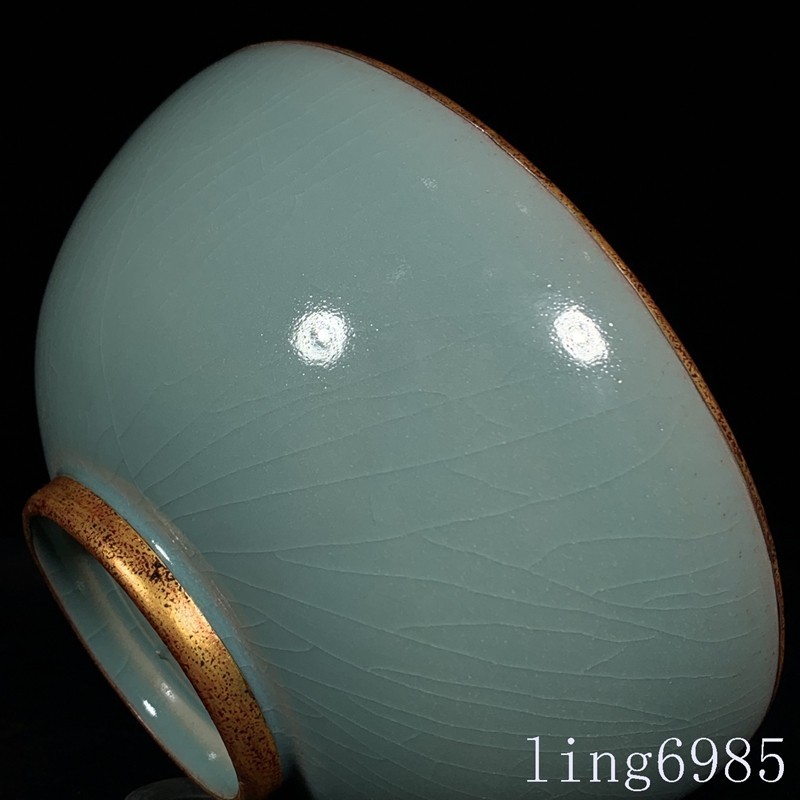 7.4"old China Song Dynasty ru Kiln porcelain palace Tea cup Bowl Bowls ...
