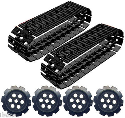 x58: BLACK Lego EV3 Large Tread Links+Sprockets(technic,mindstorms ...