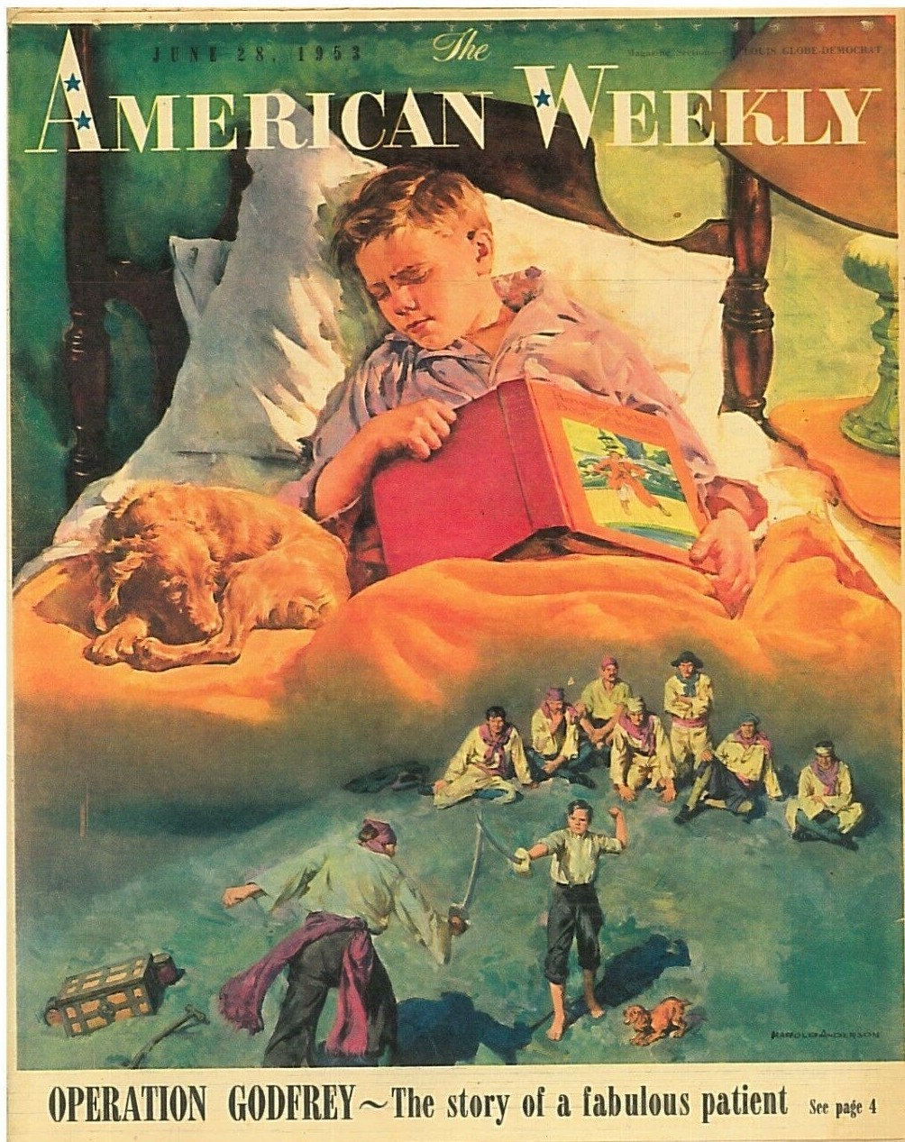 American Weekly Magazine June 28 1953 Arthur Godfrey James Hilton ...