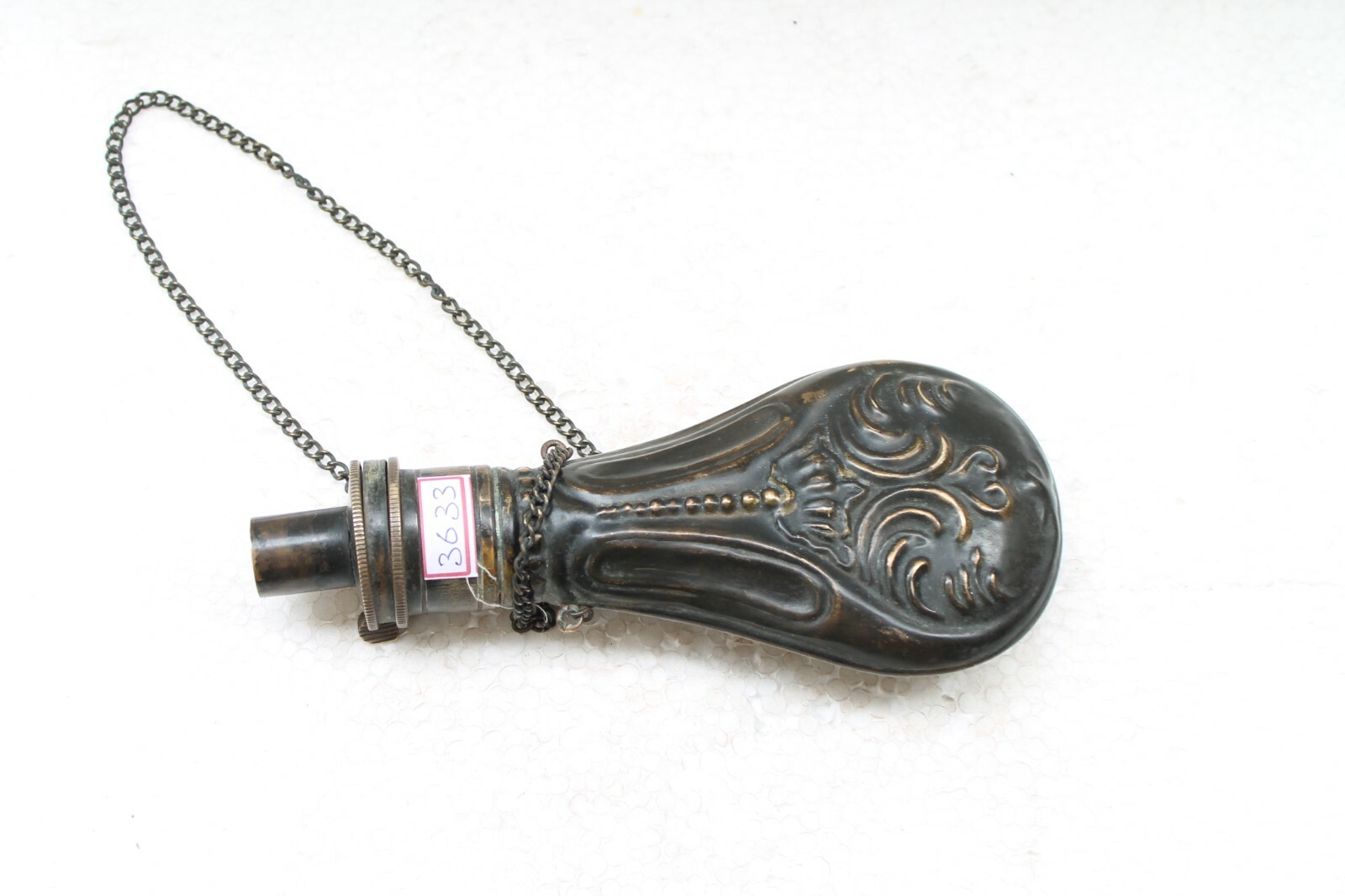 Gun Powder Flask Bottle Sheffield Hawksley Brass Gun Powder Bottle ...