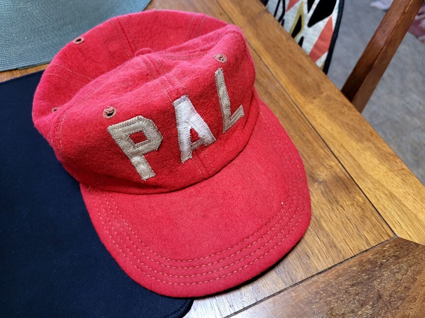 VTG 1950s PAL Red Wool Baseball Cap. - Gem