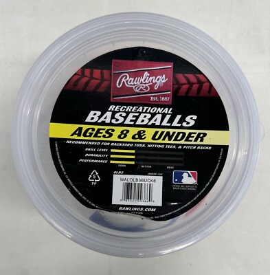Rawlings 1 Bucket of Recreational Baseballs ages 8 and Under | eBay